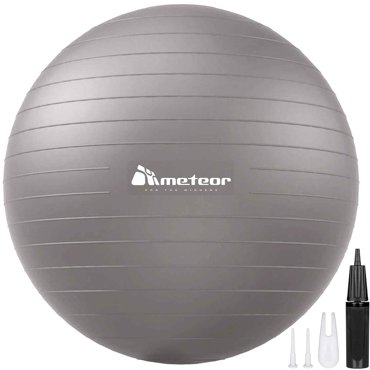 METEOR Anti-Burst Swiss Ball with Pump Yoga Pilates Rehab Gym Fit 55 65 ...